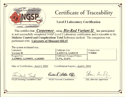 Acreditaciones y Certificaciones | National Glycohemoglobin ...